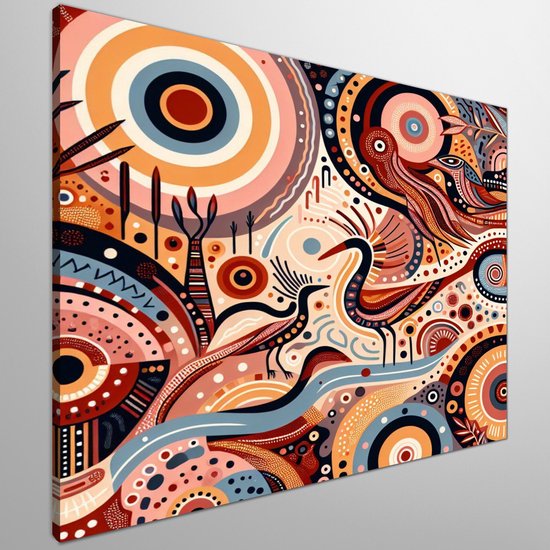 Abstract aboriginal schilderij | Primal Patterns: A Vibrant Exploration ...
