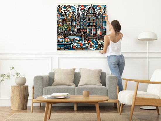 Abstract amsterdam schilderij | Dynamisch gevangen in de mindset van ...