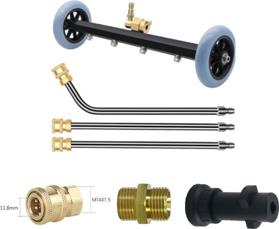 CRIJNS - PRO - Chassis Cleaner - Hogedruk Bodemreiniger - Diverse koppelingen naar keuze | bol