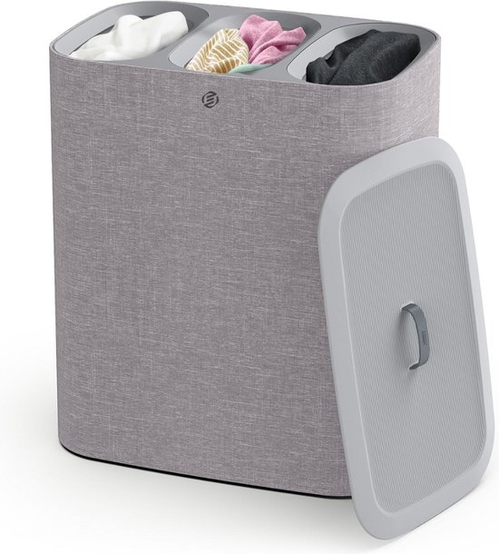Equivera Wasmand 3 Vakken - Wassorteerder - Driedelige Wasmand ...
