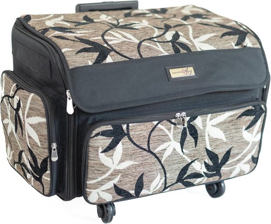 Opvouwbare Luxe Naaimachine Opbergkoffer met 4 Wielen - Rollende ...