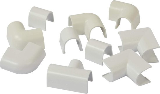 Kabelgoot Stoot-Puntverbinding 10 St. Wit - 3220 | bol
