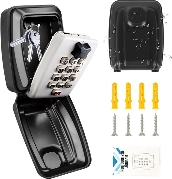 Sleutelkluis 12-cijferige cijfercode weerbestendig buiten waterdichte ...