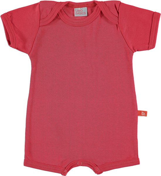 Baby zomerpakje / romper met pijpjes biologisch katoen rood 62/68 | bol