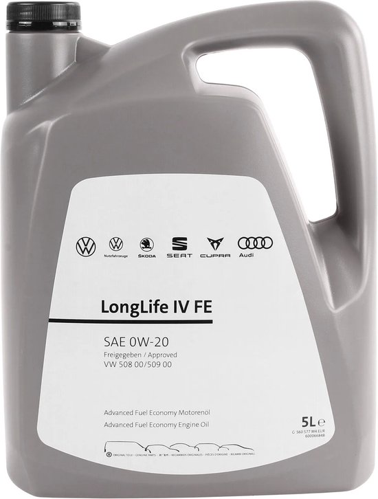 Originele VW 0W20 Motorolie 5L LongLife IV FE Audi Seat Skoda VW Cupra | bol