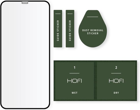 HOFI - FULL - PRO+ VERRE TREMPÉ IPHONE - 12 - MINI - NOIR | bol