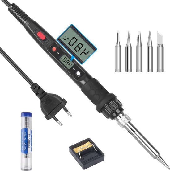 80 W Soldeerbout Set - Instelbare Temperatuur 180 °C - 480 °C ...