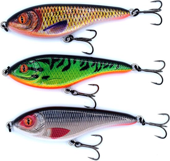 Jerkbait pike and predator 9 cm - 21 g the set of 3 fishing baits - For ...