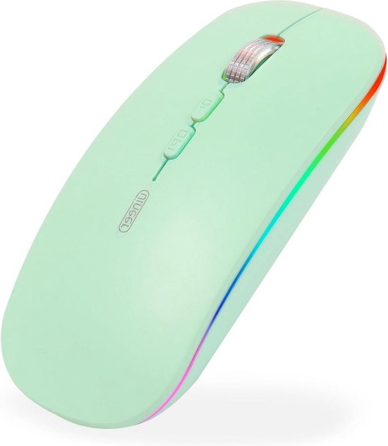 Rechargeable Wireless Mouse LED Bluetooth 5.1+2.4G Silent Mice for ...