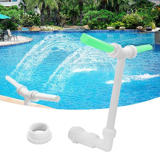 Waterval zwembadfontein met dubbele sproeiers - instelbare hoogte en ...