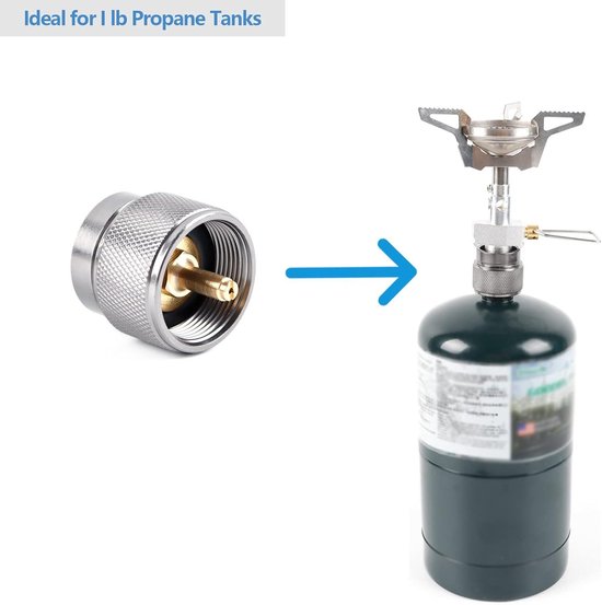 Propaan naar butaanadapter - Draagbare 1LB propaan tankinput EN417 ...