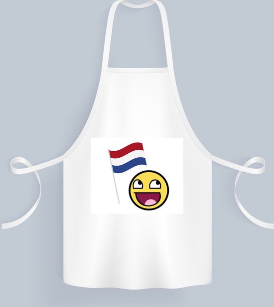 Akyol - nederlandse vlag smiley Keukenschort - Nederland - nederlanders ...