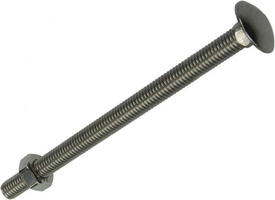 Mack RVS Houtbout Met Moer 1 maal M10 x 140 mm | bol