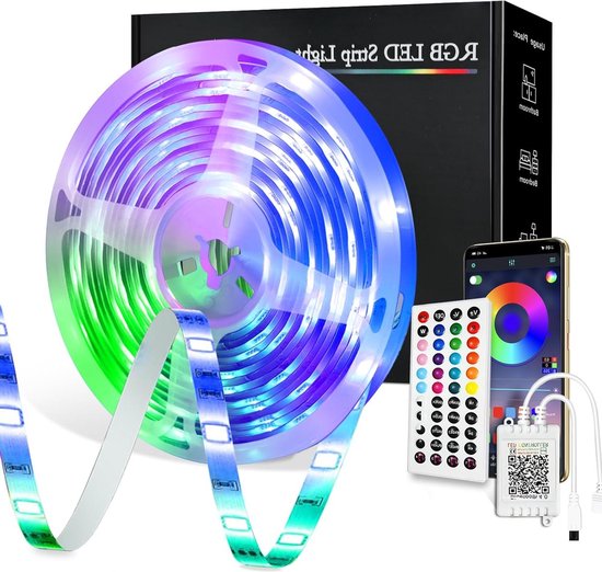 20M Bluetooth RGB LED Strip - Flexibele Smart Verlichting met App ...