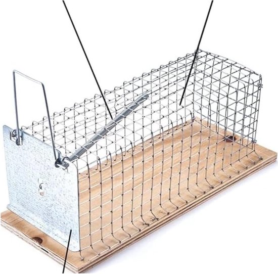 Levende rattenval van hout en metaal - Humane val voor binnen en buiten ...