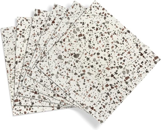 Zelfklevende PVC Vloertegels - Terrazzo Design - 30,5 cm x 30,5 cm ...