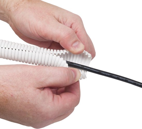 Flexibele Kabelbuis voor Kabelbeheer - 1,1 Meter Lengte - Wit | bol