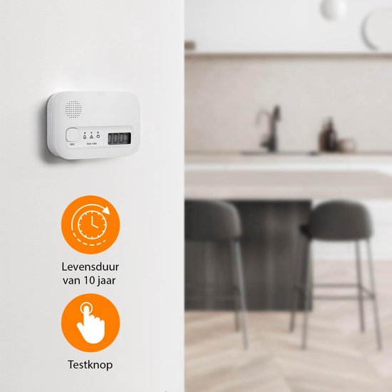 Equivera Koolmonoxidemelder - Koolstofmonoxidemelder - Koolmonoxide ...