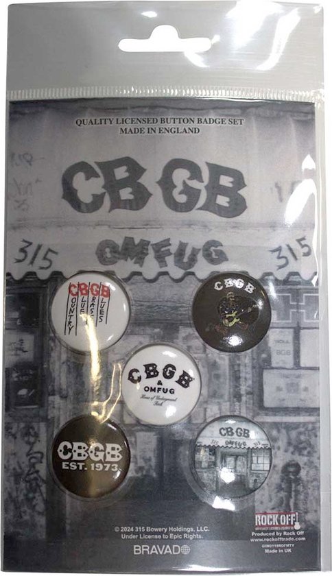 CBGB - Logos Badge/button - Set van 5 - Multicolours | bol