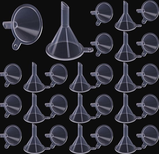 Mini Trechters Set van 50 Stuks - Transparante Plastic Trechters voor ...