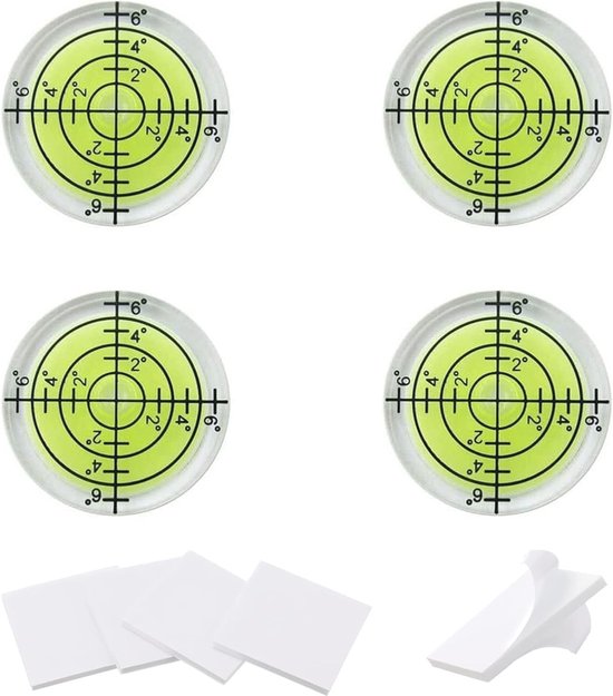 Mini Waterpas Set van 4 Stuks - Klein en Compact voor Caravan, Camper ...