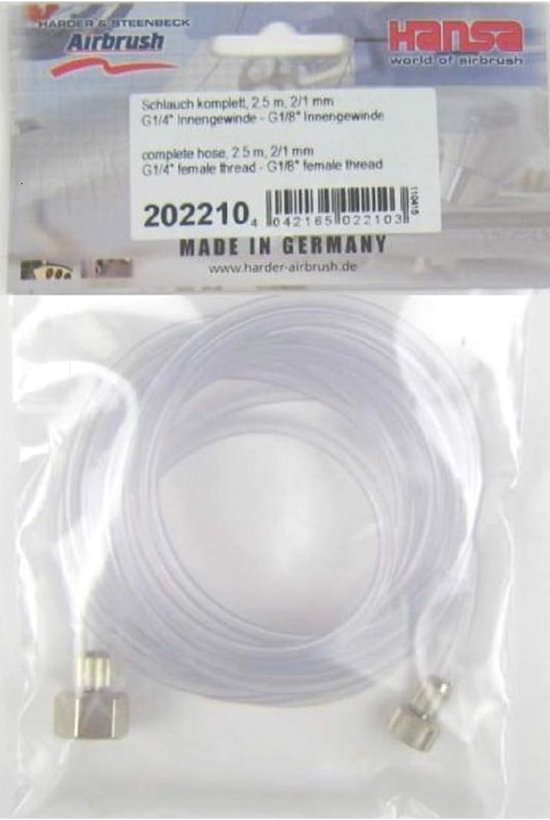 Luchtslang 1/8 - 1/4 - 2,5 m Transparante PVC Slang voor Airbrush en ...