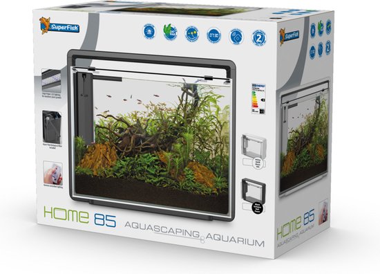 Superfish Home 85 Aquarium - Wit - 80L | bol
