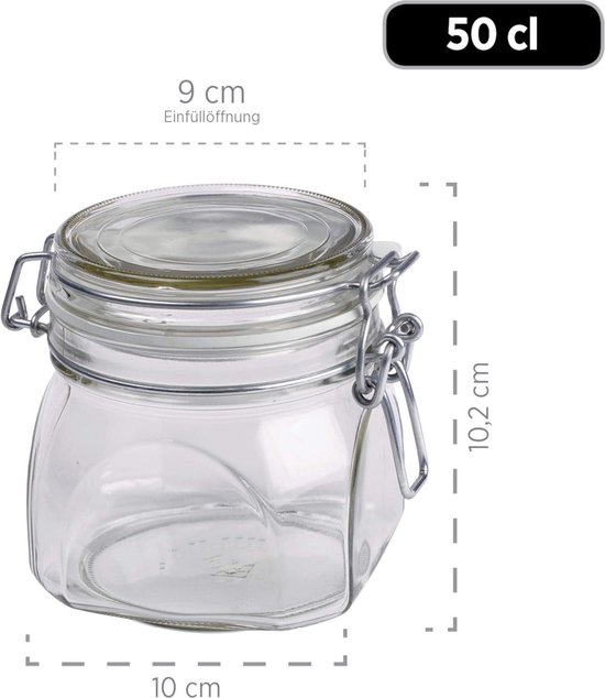 Gothika kleine inmaakpotten set van 6 - 500 ml - voorraadpotten - made ...