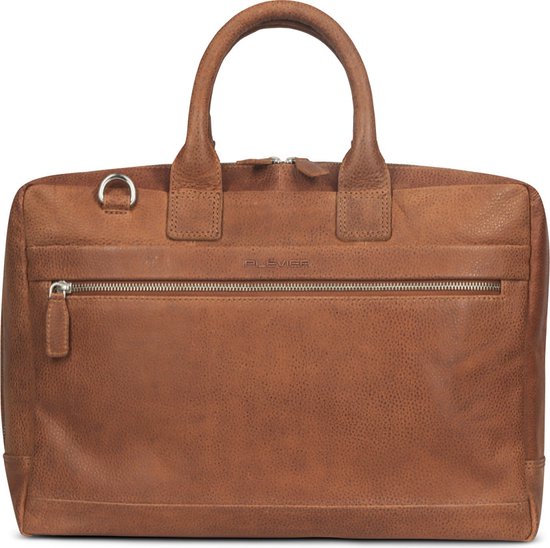 Plevier Cumberland laptoptas 16 inch cognac. | bol