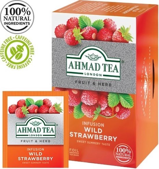 Ahmad Tea London Infusion Wilde Aardbei 20 Theezakjes | bol