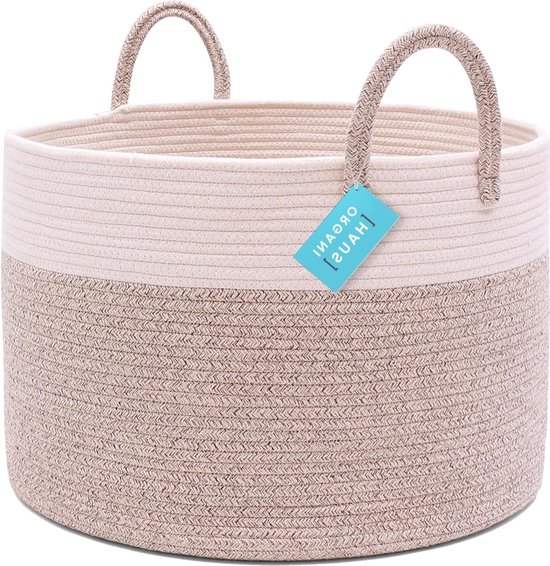 Grote touw wasmand - smaakvol ingericht extra grote mand - natuurlijke ...