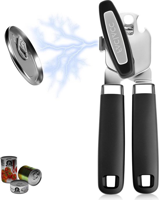 3-in-1 roestvrijstalen blikopener - open blikken moeiteloos - heavy ...