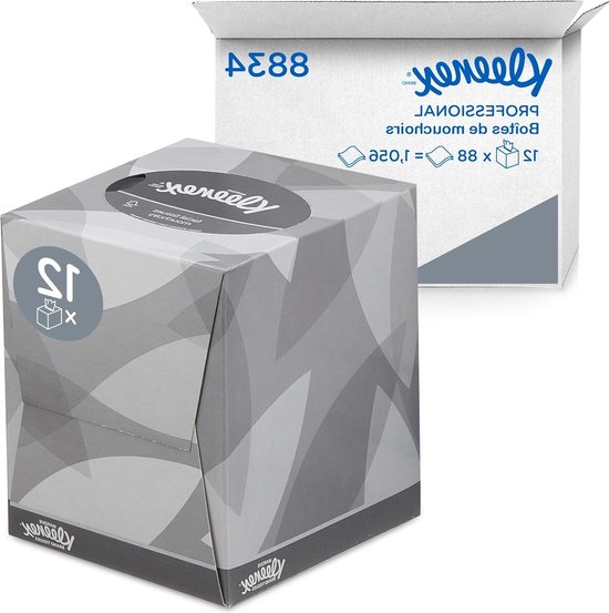 Cosmetische doeken in kubusbox - 2-laags - 12 dobbelstenen x 88 doeken ...