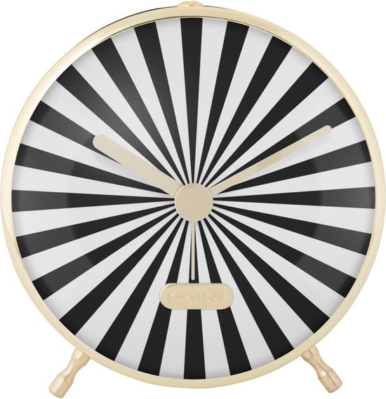 Karlsson Wekker Candy Swirl - Zwart - 12.5x3.7x12.5cm - Modern - Wekker ...