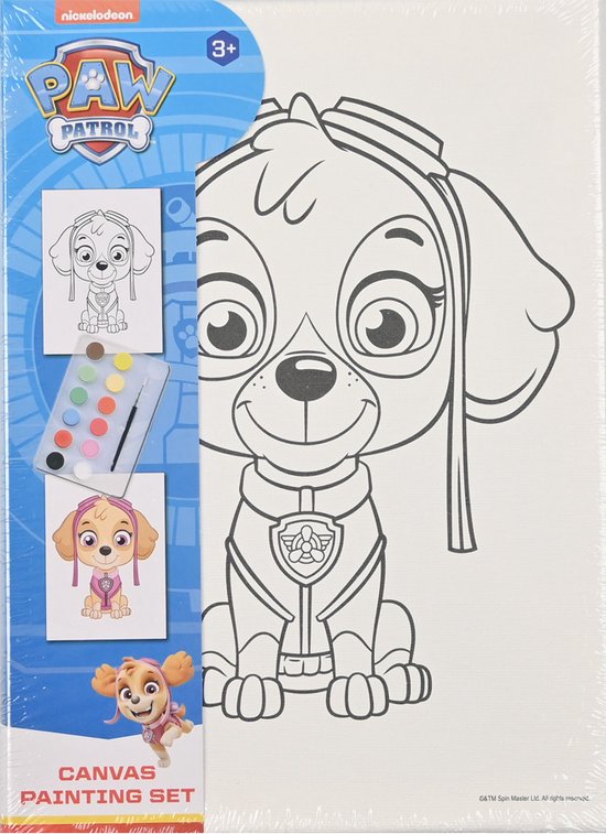 PAW Patrol Canvas Painting Set - Skye | bol