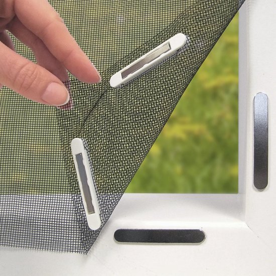 Vliegengordijn Magic Click voor ramen - Muggengaas op maat knipbaar - Eenvoudige... | bol