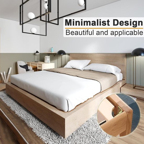 4 stuks bedverbinders, ophangbeslag, zware belasting bedbeslag om op te ...