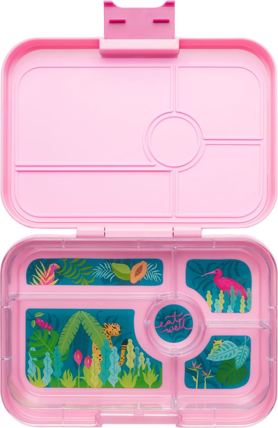 Yumbox Tapas XL - lekvrije Bento box lunchbox - 5 vakken - Capri Pink ...