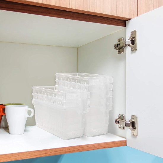 Kitchen Freezer & Cabinets Storage Containers with Handles - 32cm Total ...