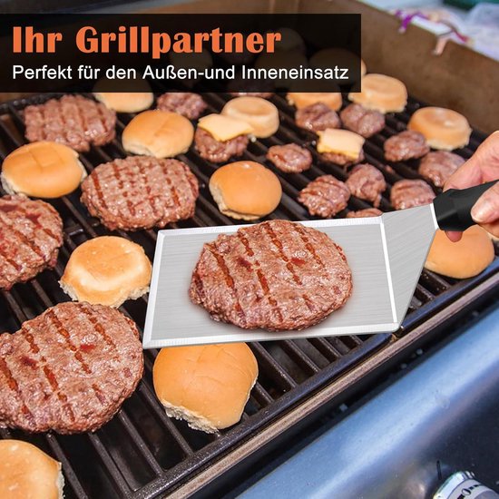 Grillspatel roestvrij staal - S-haak - Smash Burger - barbecue ...