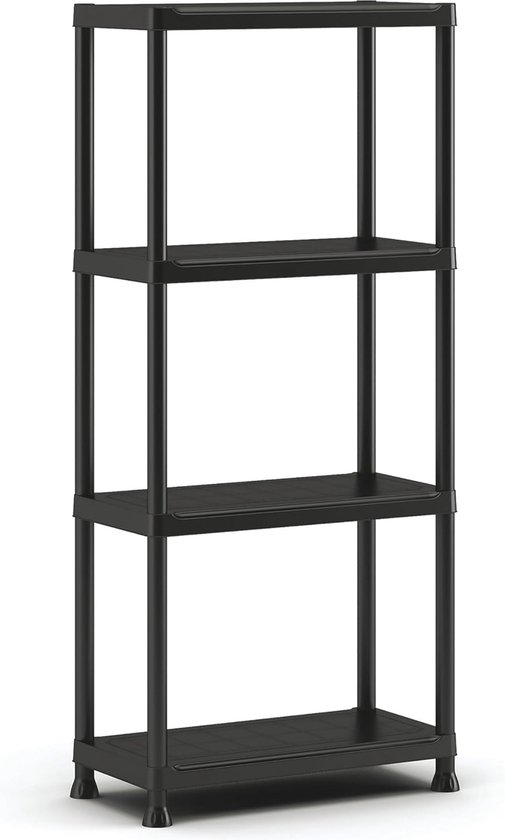 Kunststof rek met 4 planken - 60 x 30 x 135 cm | bol