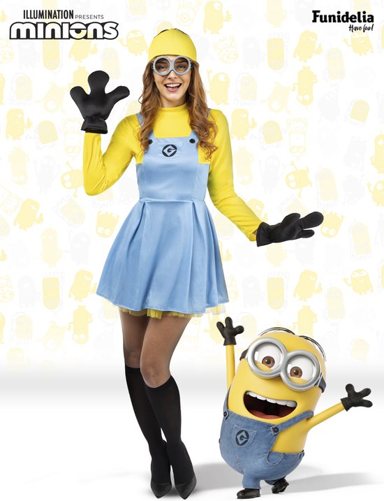 FUNIDELIA Minions Dave Kostuum voor vrouwen - Maat: L - Geel | bol