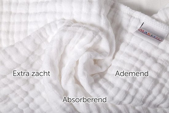 Hydrofiele Spuugdoekjes 10-pack - 35x50 cm - Dubbel geweven 100% Katoen ...
