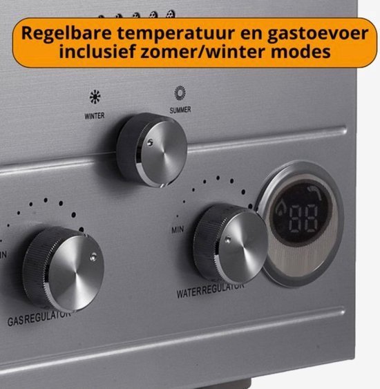 Propaan Geiser - LPG/Butaan Geiser - 18L - REVO® - Regelbare Tempratuur ...
