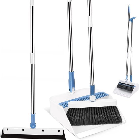 Stoffer en blik met lange steel - Myiosus Bezem en veegschep set ...