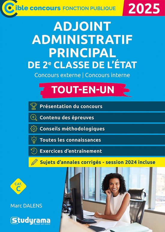 Adjoint administratif principal de 2e classe de l’État – Tout-en-un – Catégorie C –... | bol