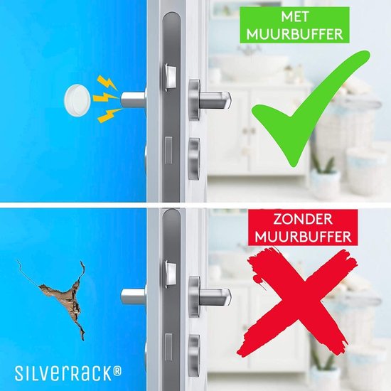 Deurstopper transparant zelfklevend - 20 mm - 12 stuks - muur en ...