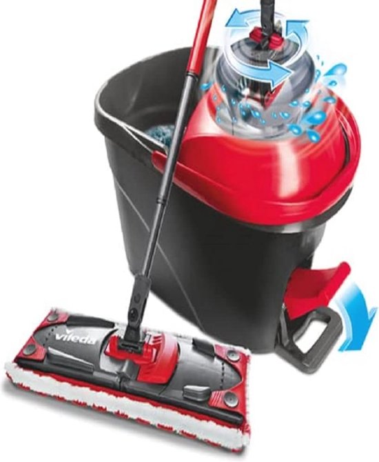 UltraMax Turbo Mop Set met Telescoopsteel en Microvezelhoes 49x30,6 cm ...