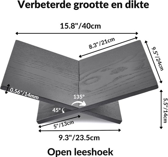 Boekstandaard - Boeksteun - Boek Standaard - Hout | bol