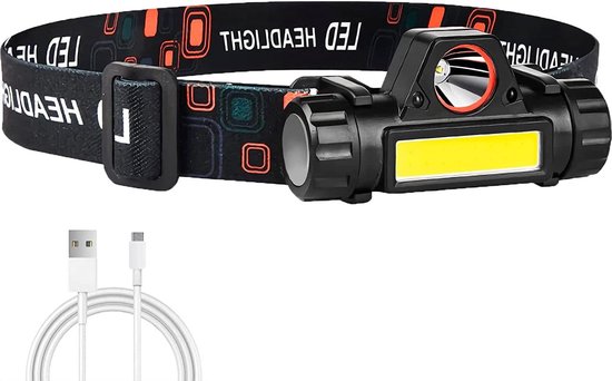 Oplaadbare led-hoofdlamp - draagbaar en waterdicht - ideaal voor hardlopen, wandelen... | bol